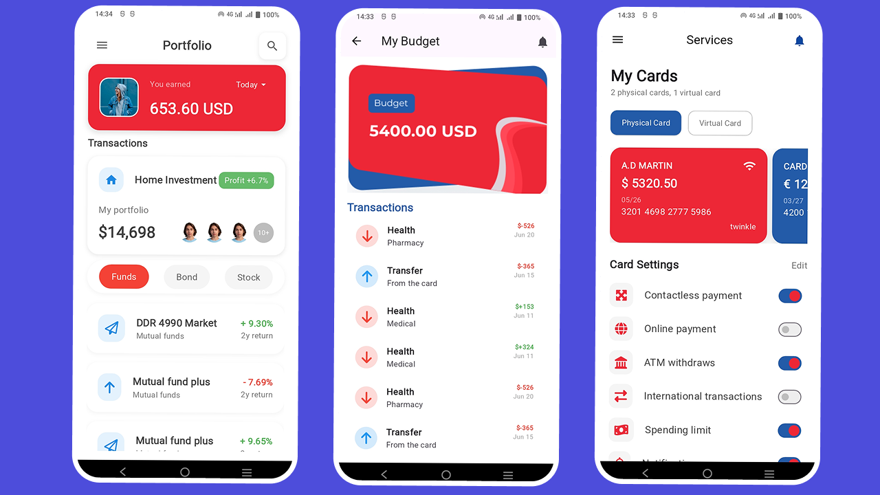 PakFin | Banking & Finance App Flutter UI Kit | Flutter Template by CodentraTech